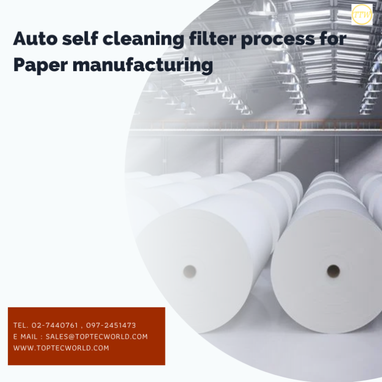 Auto self cleaning filter process for Paper manufacturing